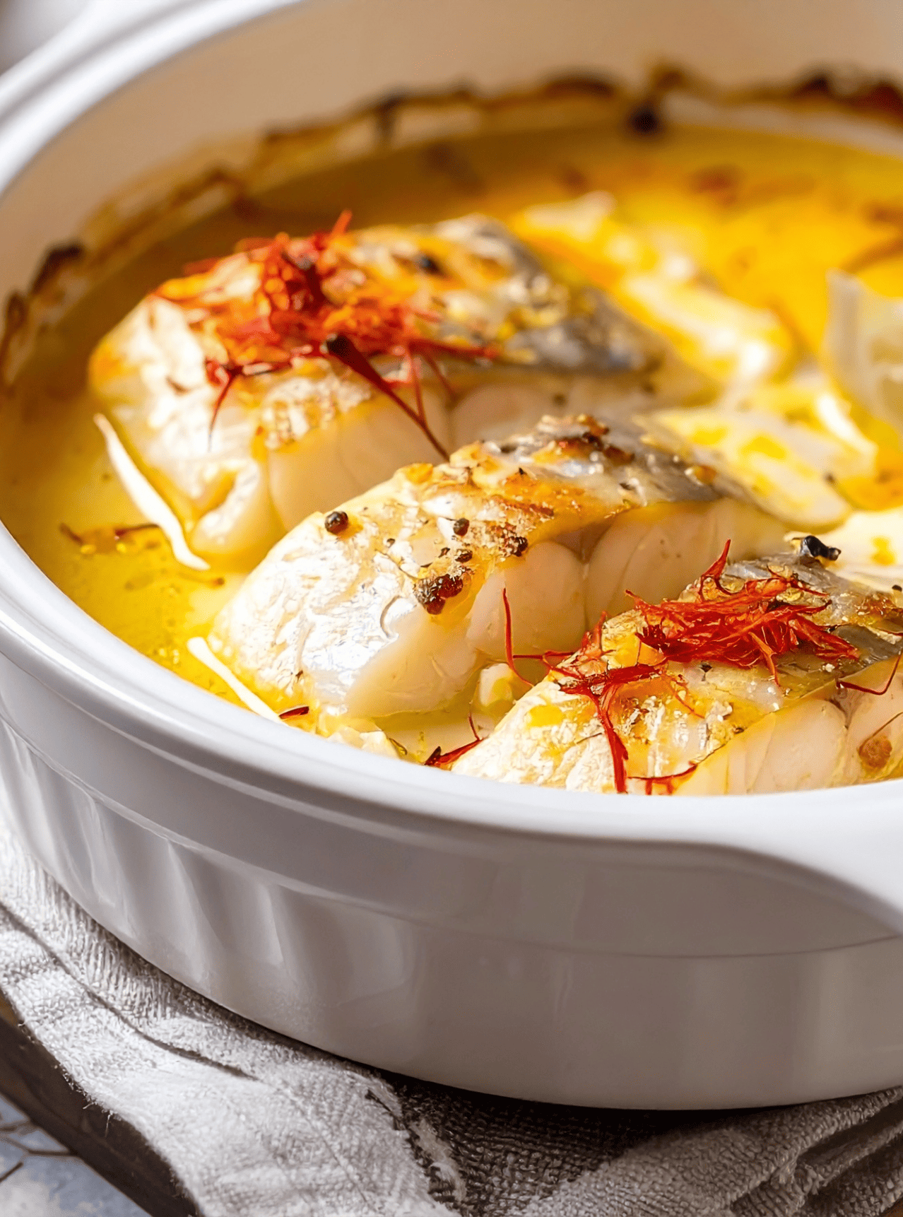 Cassolette de poisson au safran - Francine
